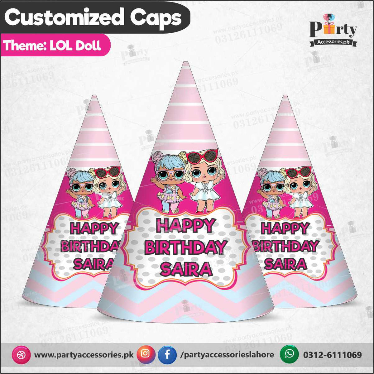 LOL Dolls Party Cone Caps (6-Pack) - Celebrate in Style ...