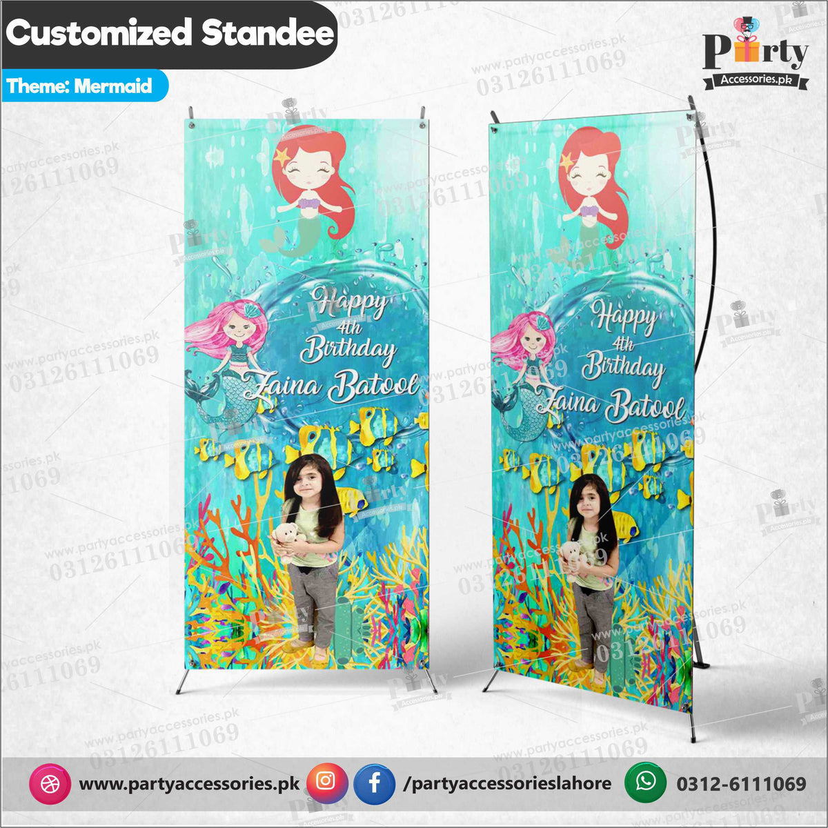 Customized Welcome Standee for Mermaid theme party – PartyAccessories ...