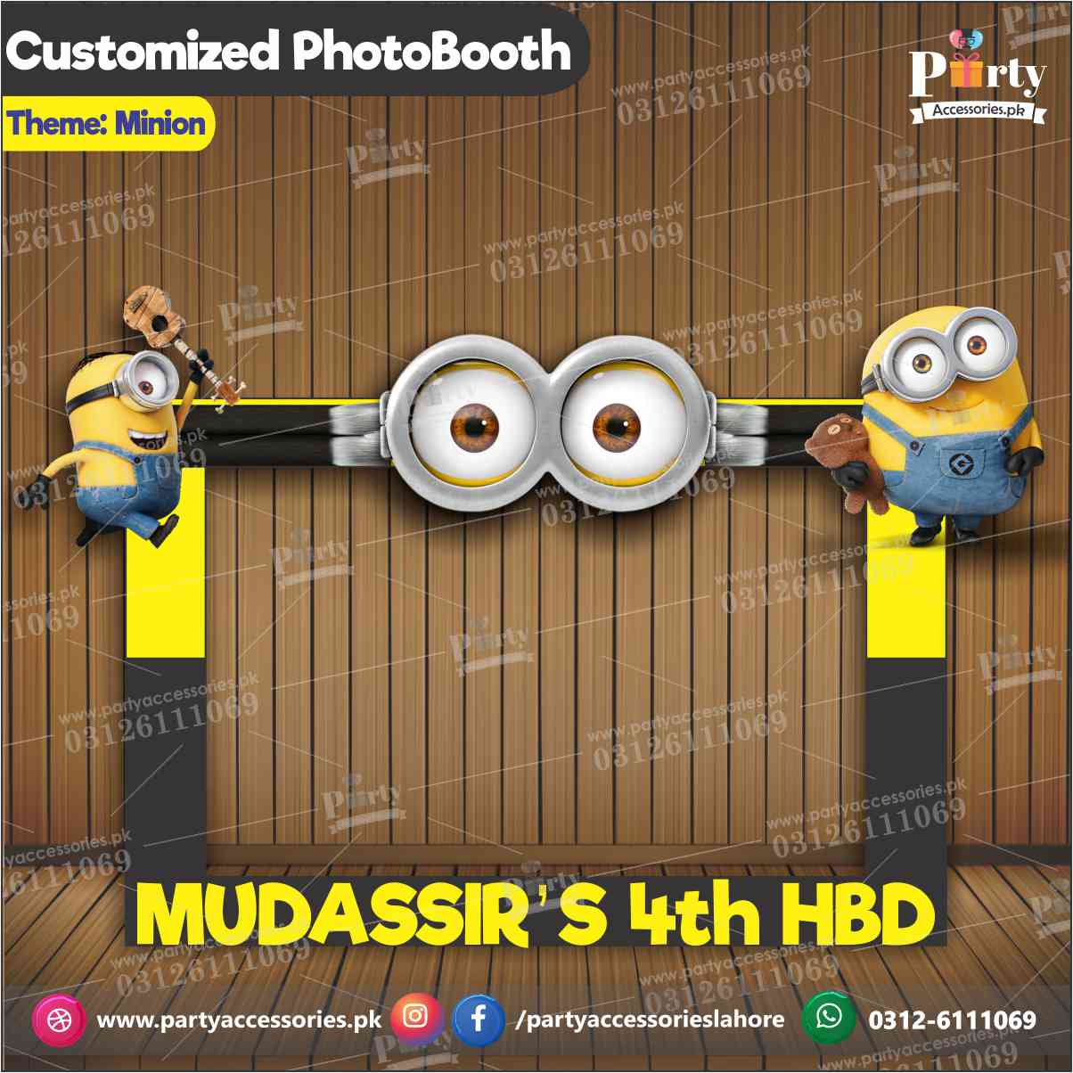 Minion Photo Booth Frame: 100% Customizable Party Prop ...