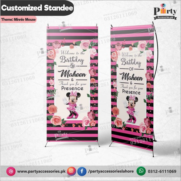 Minnie Mouse Customized Welcome Standee for Birthday Party ...
