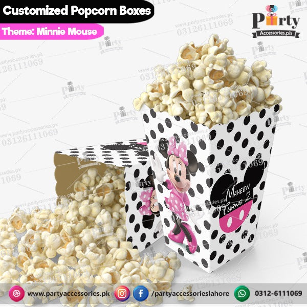 6-Pack Minnie Mouse Popcorn Boxes | Birthday Party Decor ...