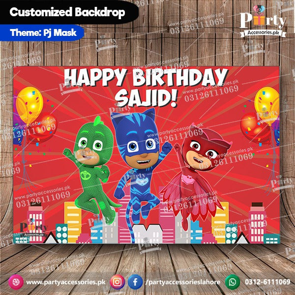 Customized PJ Masks Backdrops: Energize Your Party – PartyAccessories ...
