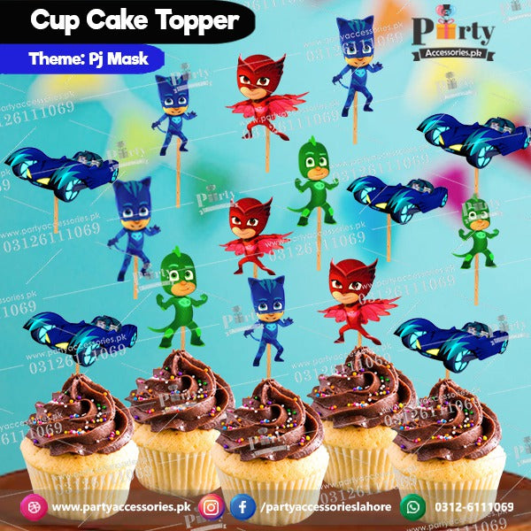 PJ Mask theme table decoration Birthday cupcake toppers set ...