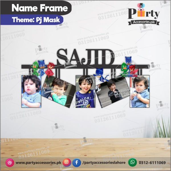 PJ Mask theme Birthday Party Customized Wall name frame ...