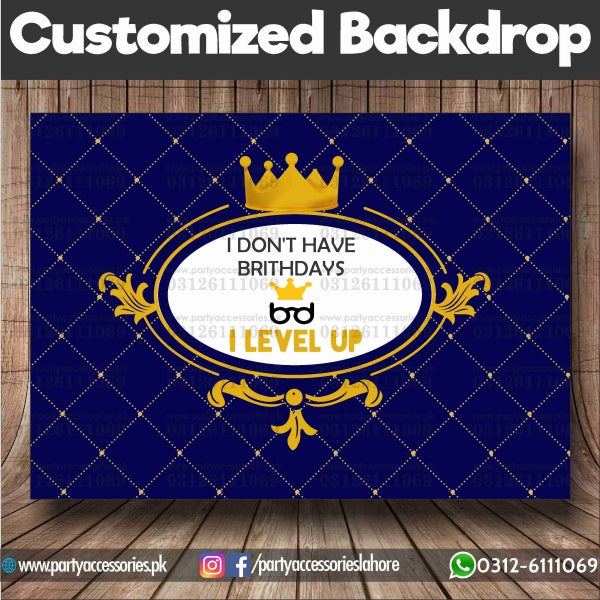 Customized Prince Theme Birthday Backdrop – PartyAccessories.com.pk