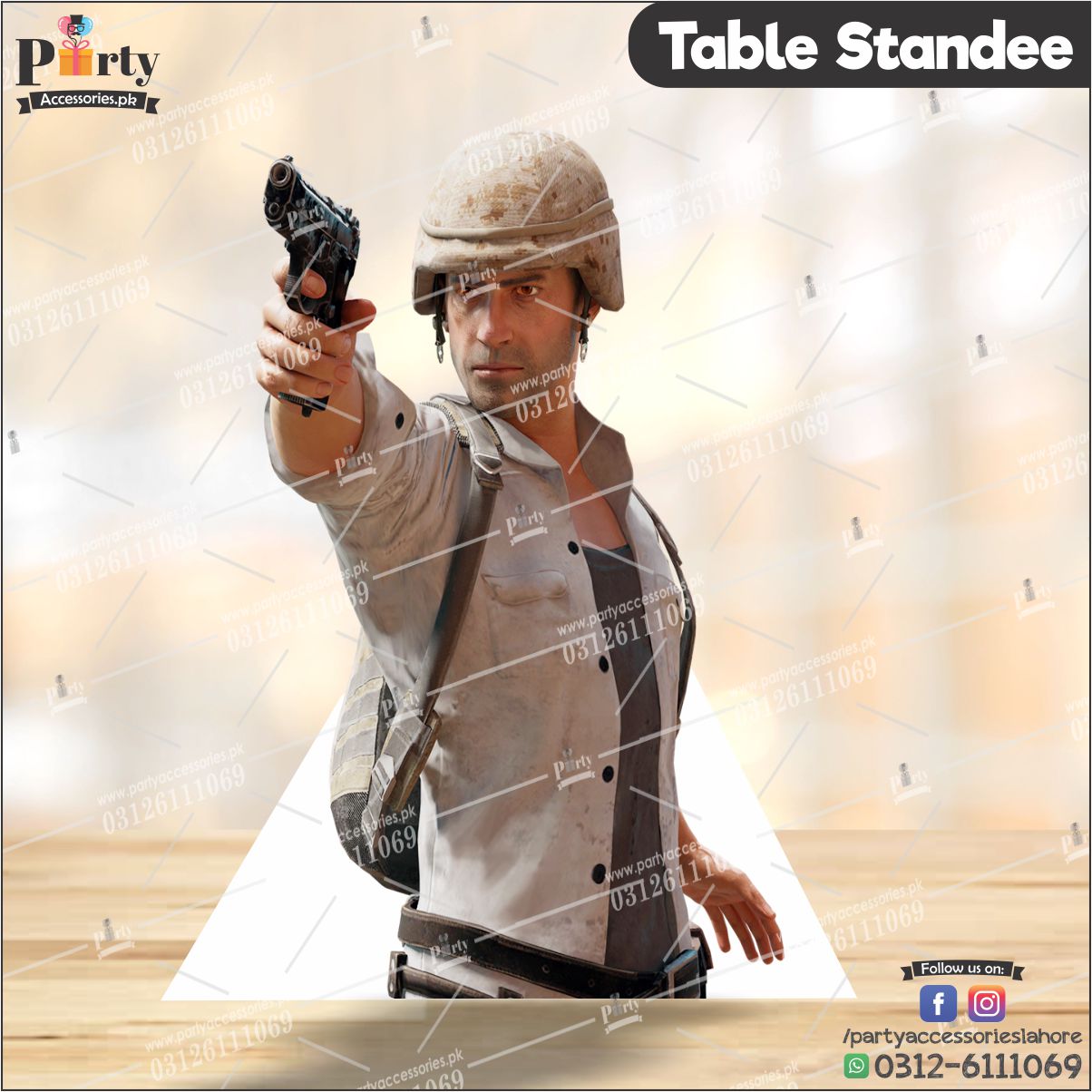 Customized PUBG theme Table standing character cutouts ...