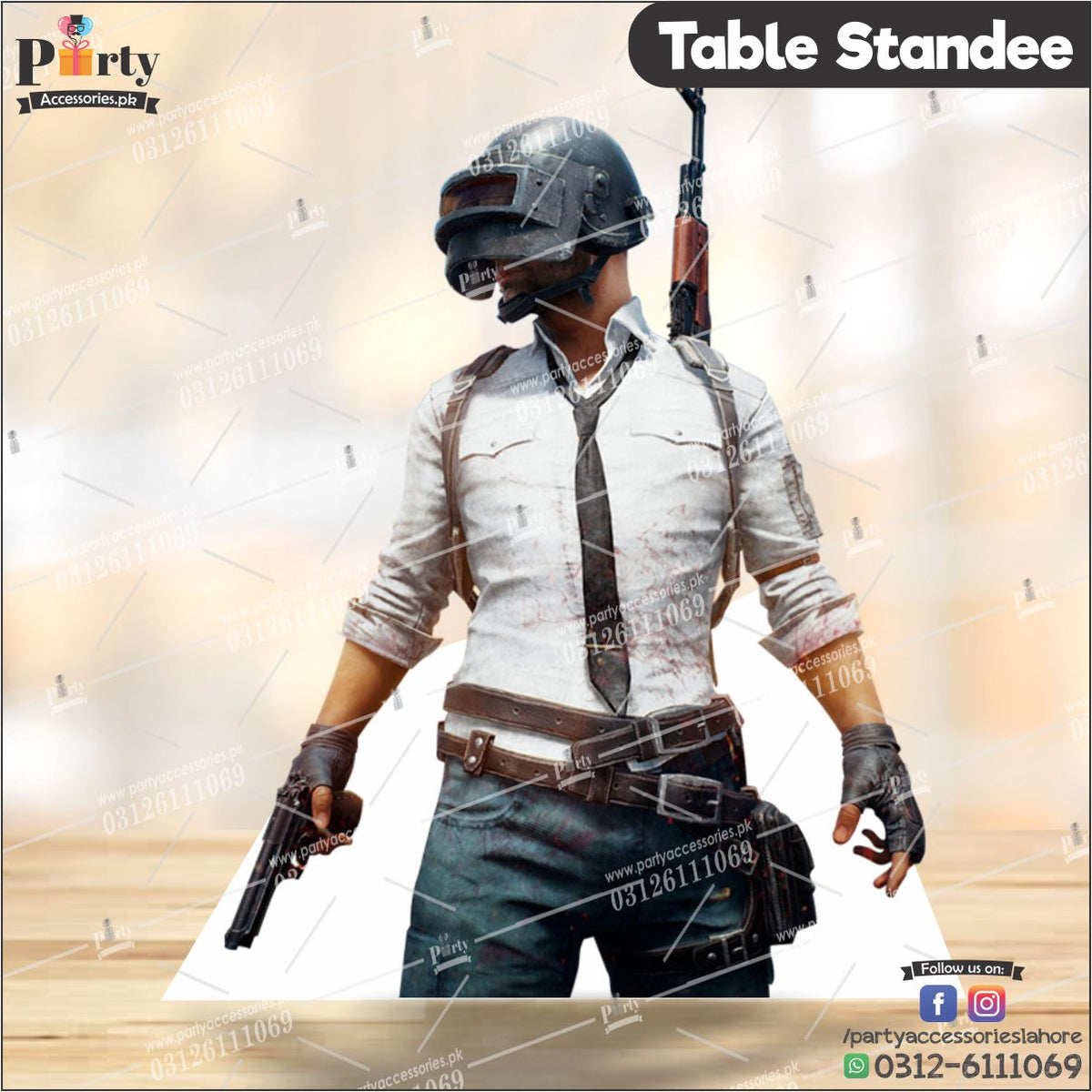 Customized PUBG theme Table standing character cutouts ...