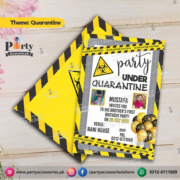 Customized Quarantine theme Party Invitation Cards – PartyAccessories ...