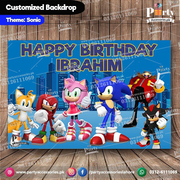 Sonic Birthday Backdrop: Customize Your 5-Star Celebration ...