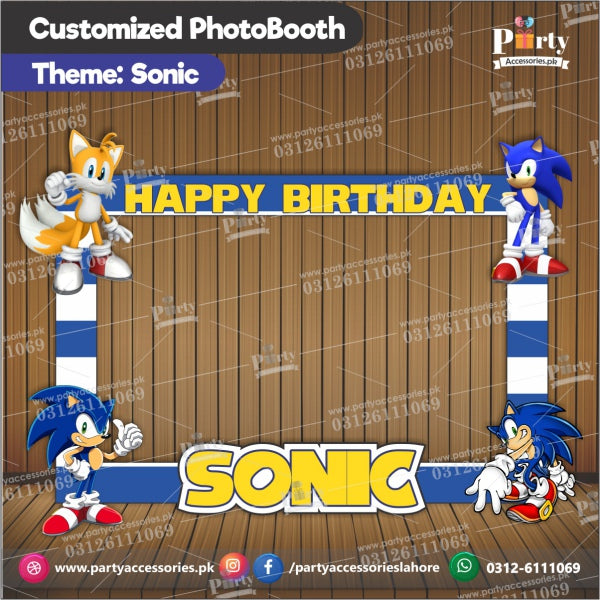 Sonic Photo Booth Frame: 100% Customizable Birthday Fun ...