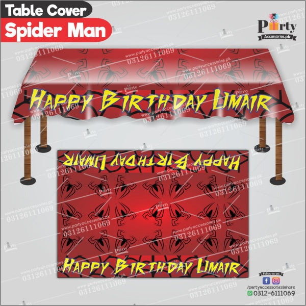 Spider-Man Themed Customized Table Sheet for Birthday Party Decor ...