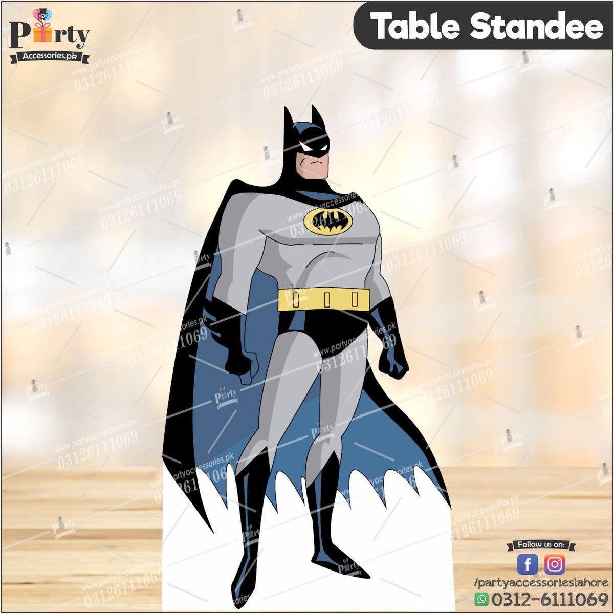 Batman Theme Birthday Party Decorations | Standing Character Cutouts ...