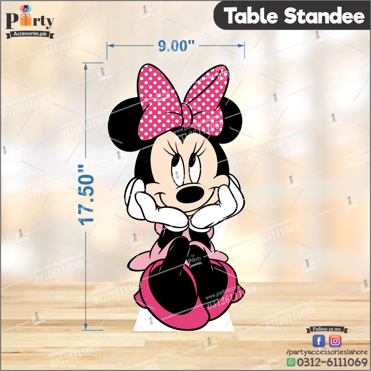 Minnie Mouse Standing Cutouts for Birthday Party Decor ...