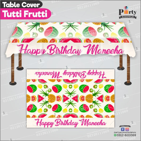 Customized Tutti fruiti Theme Birthday table top sheet ...